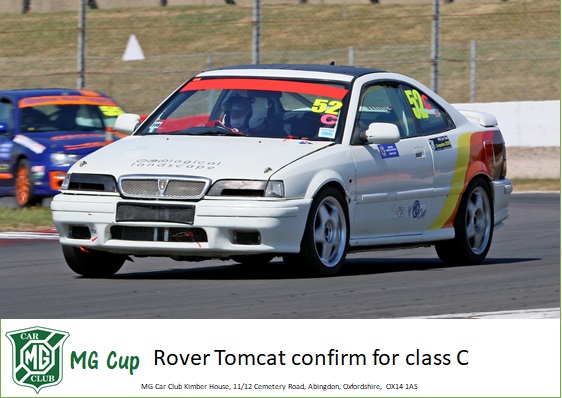 Rover Tomcat Turbo confirmed for class C – MG Cup